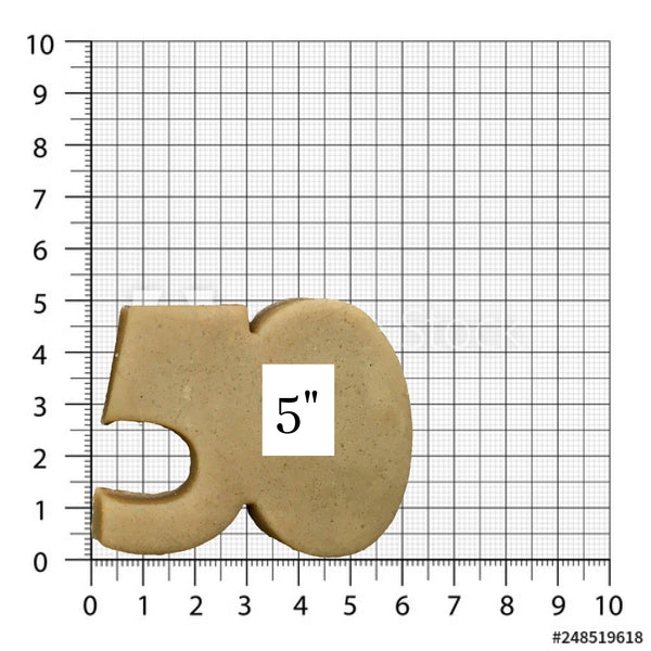 Number 50 Cookie Cutter/Dishwasher Safe | Sweet Prints Inc.