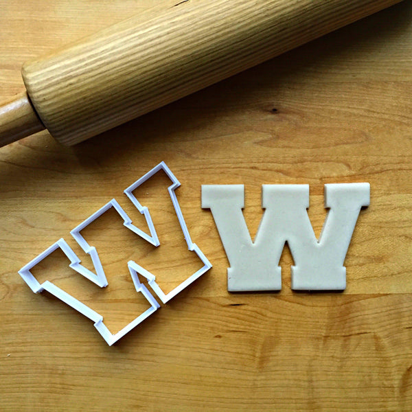 Varsity Letter W Cookie Cutter/Dishwasher Safe | Sweet Prints Inc.