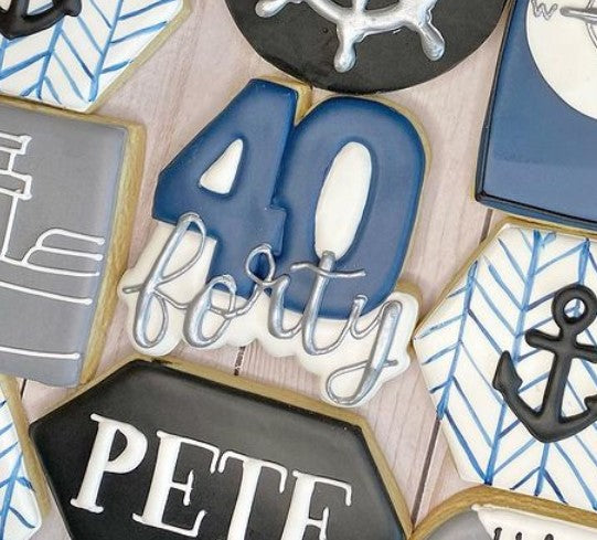 Lettered Number 40 Cookie Cutter/Dishwasher Safe | Sweet Prints Inc.