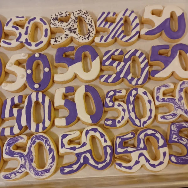 Number 50 Cookie Cutter/Dishwasher Safe | Sweet Prints Inc.