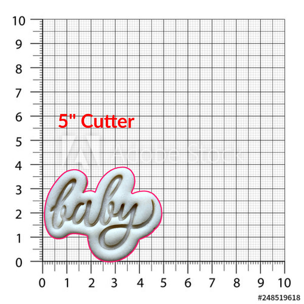 Baby Script Cookie Cutter/Dishwasher Safe | Sweet Prints Inc.