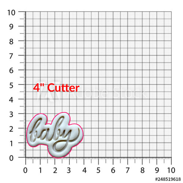 Baby Script Cookie Cutter/Dishwasher Safe | Sweet Prints Inc.