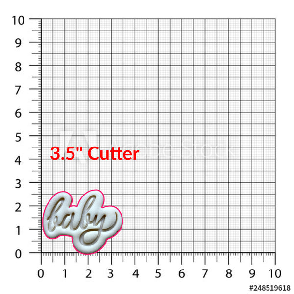 Baby Script Cookie Cutter/Dishwasher Safe | Sweet Prints Inc.