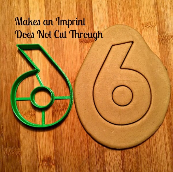 Number 6 Cookie Cutter/Dishwasher Safe | Sweet Prints Inc.