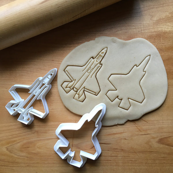 Set of 2 Stealth Fighter Jet 2 Cookie Cutters/Multi-Size/Dishwasher Sa ...