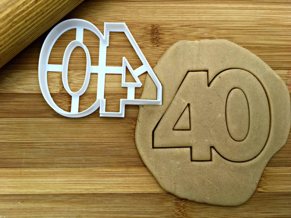 Number 40 Cookie Cutter/Dishwasher Safe | Sweet Prints Inc.