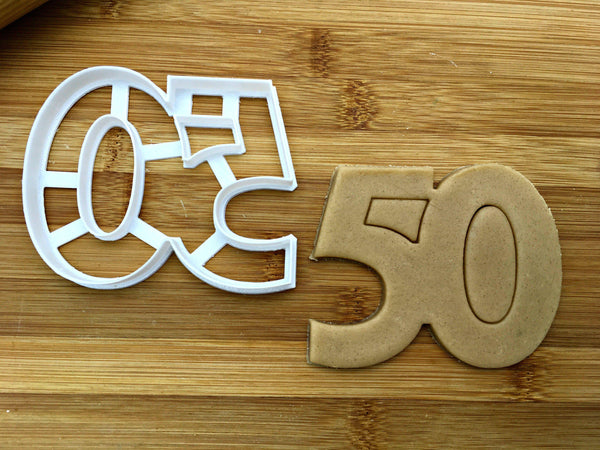 Number 50 Cookie Cutter/Dishwasher Safe | Sweet Prints Inc.