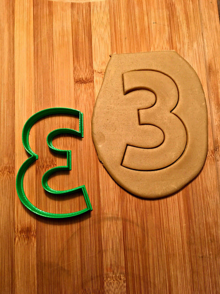 Number 3 Cookie Cutter/Dishwasher Safe | Sweet Prints Inc.