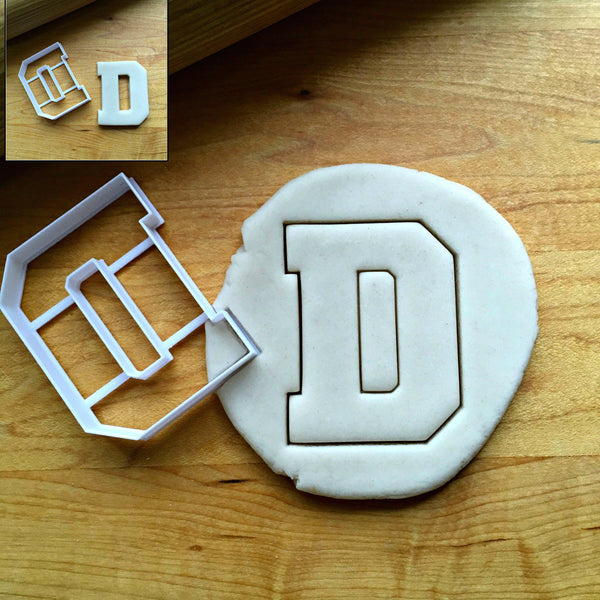 Varsity Letter D Cookie Cutter/Dishwasher Safe | Sweet Prints Inc.