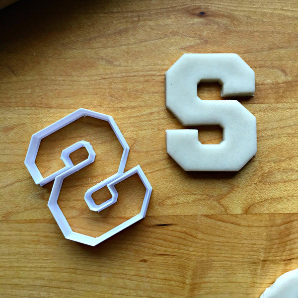 Varsity Letter S Cookie Cutter/Dishwasher Safe | Sweet Prints Inc.