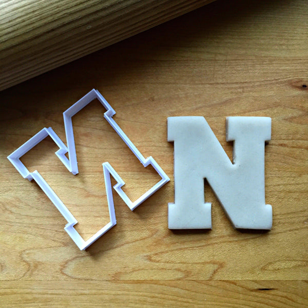 Varsity Letter N Cookie Cutter/Dishwasher Safe | Sweet Prints Inc.