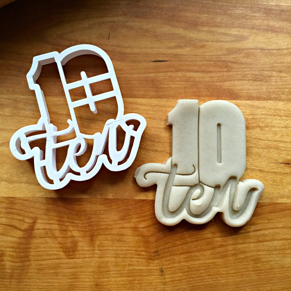 Lettered Number 10 Cookie Cutter/Dishwasher Safe | Sweet Prints Inc.