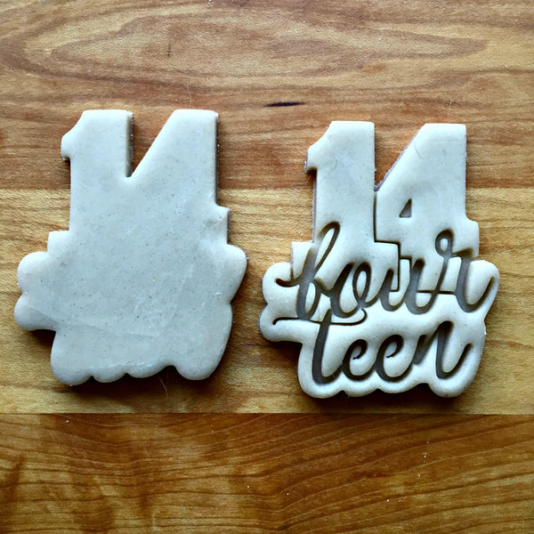 Set of 2 Lettered Number 14 Cookie Cutters/Dishwasher Safe | Sweet ...