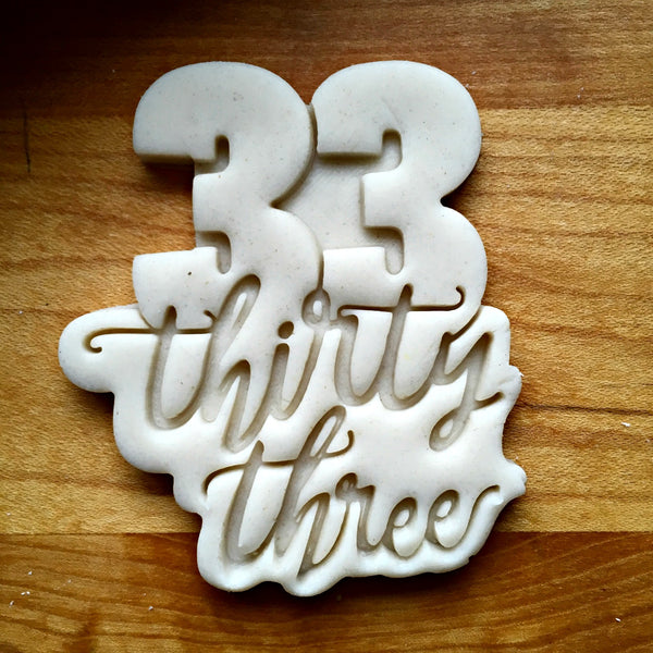 Lettered Number 33 Cookie Cutter/Dishwasher Safe | Sweet Prints Inc.