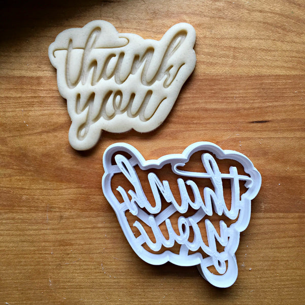 Thank You Script Cookie Cutter/Dishwasher Safe | Sweet Prints Inc.