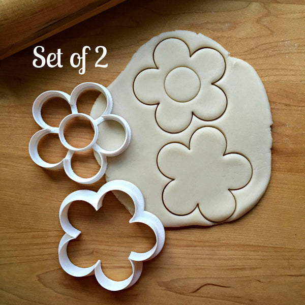 Set of 2 Five Petal Daisy/Flower Cookie Cutters/Dishwasher Safe | Sweet ...