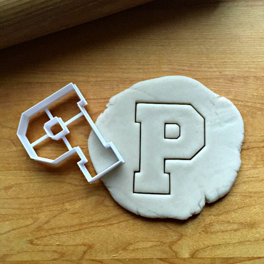 Varsity Letter P Cookie Cutter/Dishwasher Safe | Sweet Prints Inc.